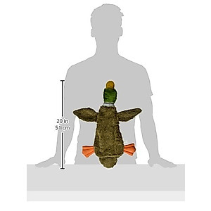 Best Pet Supplies Stuffing Free Squeaky Dog Toys for Small Dogs, Medium Dogs, and Large Dogs, Durable, Best Dog Chew Toy for Teething Puppy, Indoor Play, Holds Plastic Bottle - Wild Duck, Large