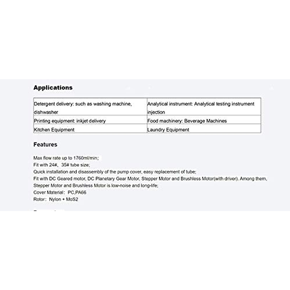 Quick Load Stepper Motor Peristaltic Pump High Flow 0-1400ml/min Silicon Hose 24# 35#