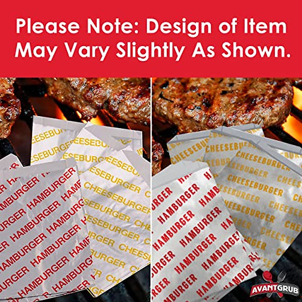 Retro, Grease Proof Burger Wrappers Combo 200pk. Insulated, Pro Quality Bulk Hamburger and Cheeseburger Bags are BPA Free. Large, Allergen Friendly BBQ Foil Paper Great Cooking Supply For Themed Party