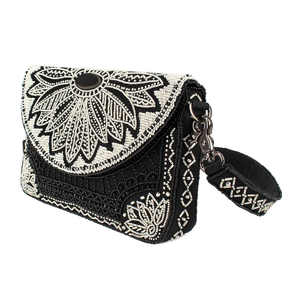 Mary Frances Back to Nature Shoulder Handbag, Black