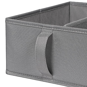 Univivi Storage Basket, 12 Inch Shelf Baskets, Cloth Handle Storage Bins, 4 Pack Collapsible Storage Baskets for Shelves, Closet, Drawers, Bedroom, Laundry Room, Office