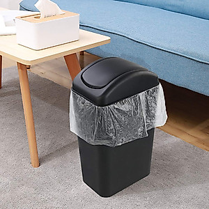 Farmoon Slim Trash Can, 14L Black Swing Kitchen Garbage Bin