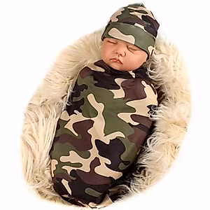 Galabloomer Baby Receiving Blanket Camouflage