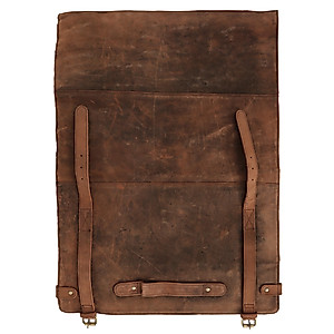 Chef's Knife Roll Case Heavy Duty Holds 12 Knifes Kitchen Storage Cutlery Carrier Zipper For Culinary Tools Easily Carried By Shoulder Straps For Professional Chef's Great Gift (Buff Leather)