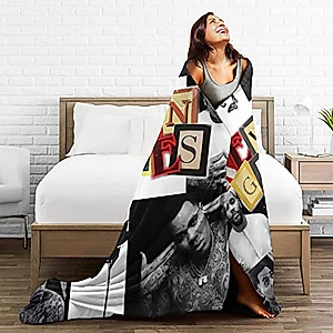 Blanket Flannel Fleece Micro Throw Blanket All Seasons Lightweight Air Conditioner Super Blanket for Living Room/Bedroom/Sofa/Camping 50"x40"