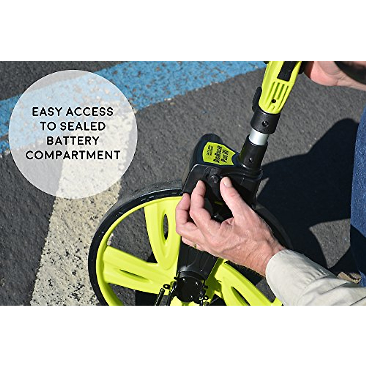 Calculated Industries #6575 DigiRoller Plus III 12.5 Inch Estimators Electronic Distance Measuring Wheel with Large Backlit Digital Display; Measure in Feet, Inches, Meters, Yards; FREE Carrying Pack