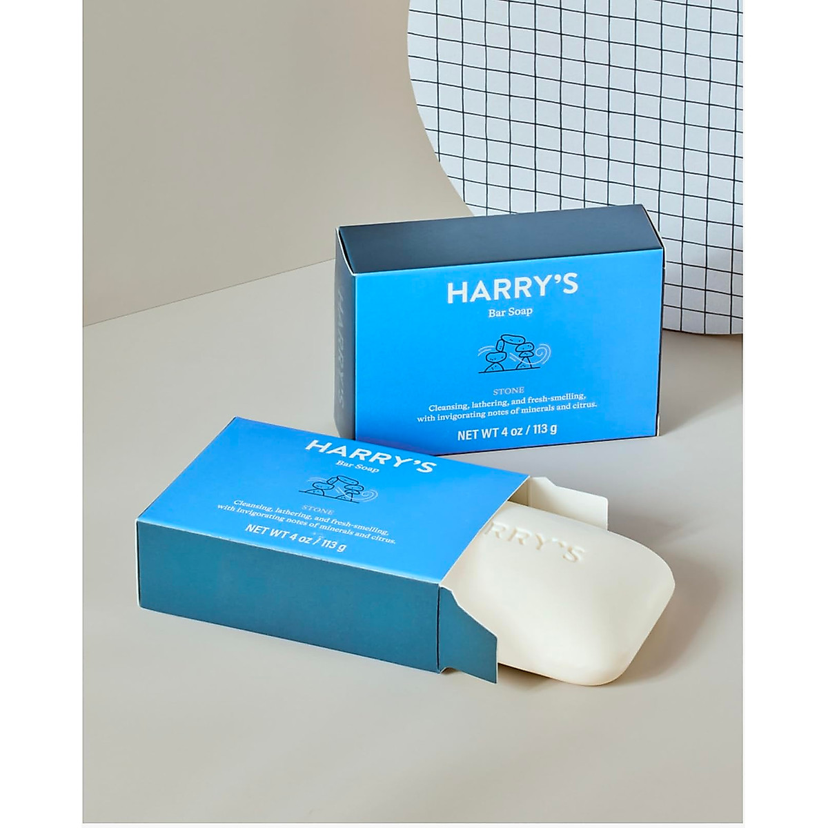 Harry's Bar Soap, Stone Scent, 4 oz, 4 Pack