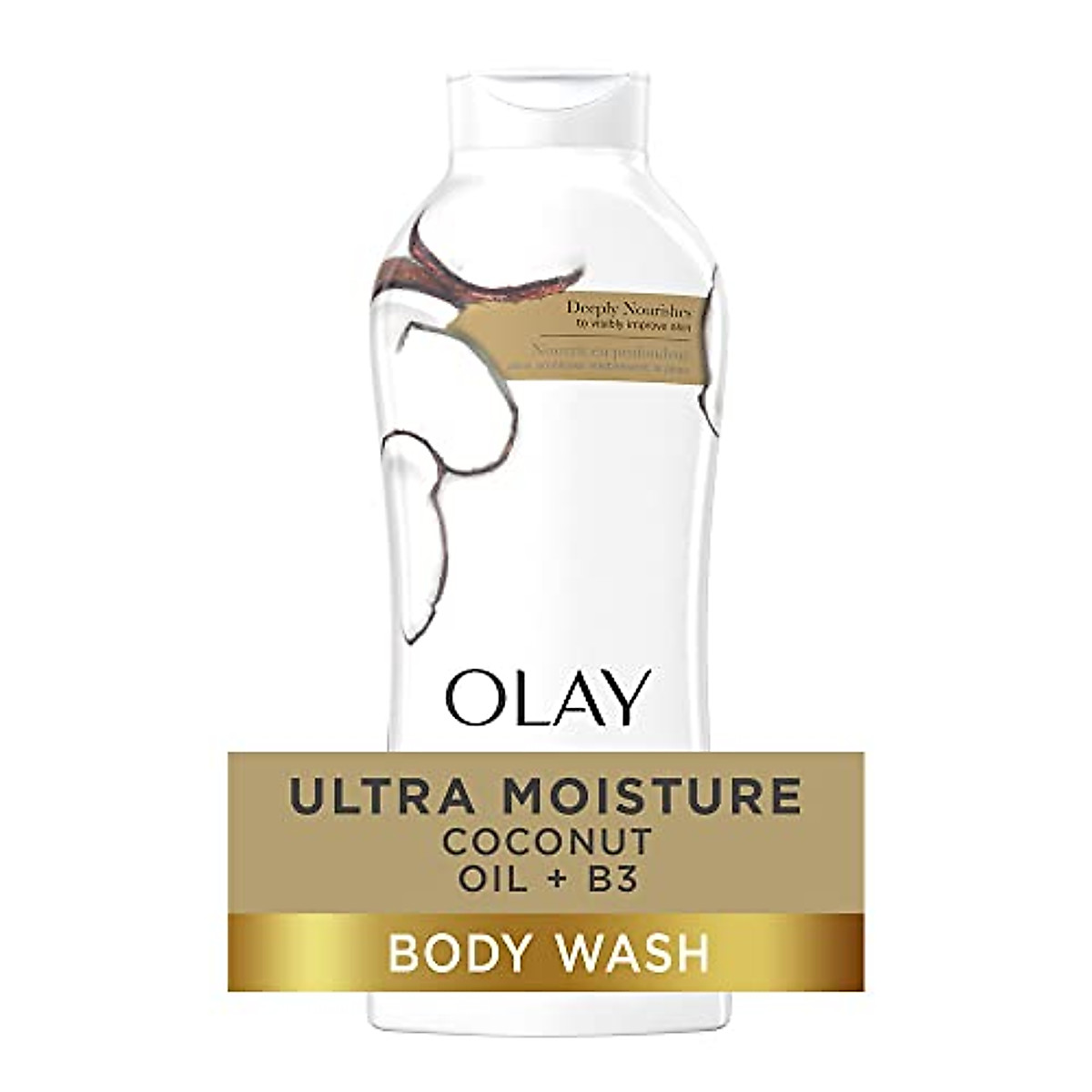 Olay Ultra Moisture Coconut Oasis Body Wash, for Smooth and Healthy Looking Skin, 22 Fl Oz (Pack of 4)