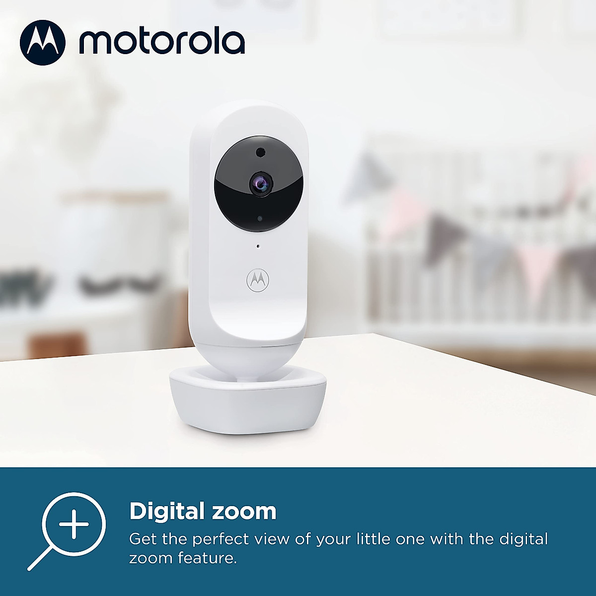 Motorola VM34 Video Baby Monitor W/2 Cameras, 1000ft Range, 2.4 GHz Wireless 4.3" Split Screen, Two-Way Audio, Manual Pan/Tilt, Digital Zoom, Room Temp Sensor, Lullabies, Night Vision