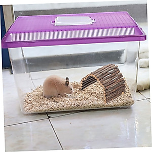 HEALEEP 2Pcs Hamster Arch Bridge Rat Playground Rat Toys Small Pets Training Tunnel Hamster Ladder Toy Hamster Platform House Rat Ladder Hamster Climbing Apple Wood Rope Ladder Rabbit