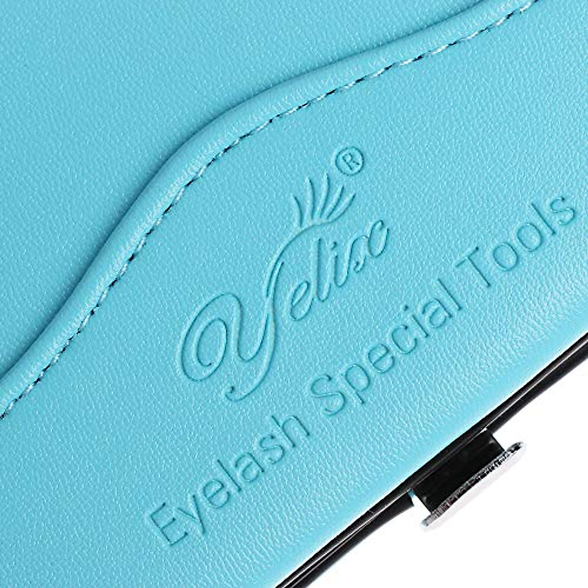 Small Tweezers Case for Eyelash Extensions Individual Makeup Tools Storage Scissors Lash Brush and Tweezers Bag 9 Colors by Yelix (Pink Purple)