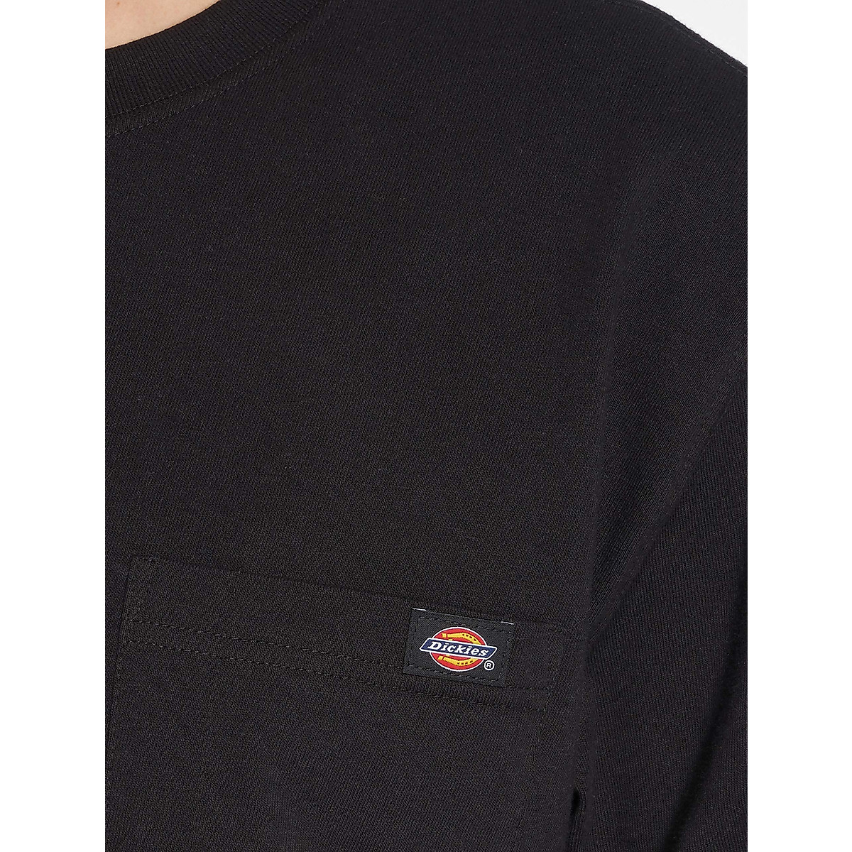 Dickies Men's Long Sleeve Heavyweight Crew Neck, Black, Large