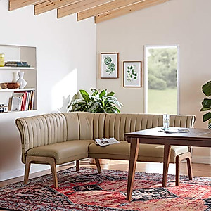 Milan Bernice Faux Leather Nook, Taupe