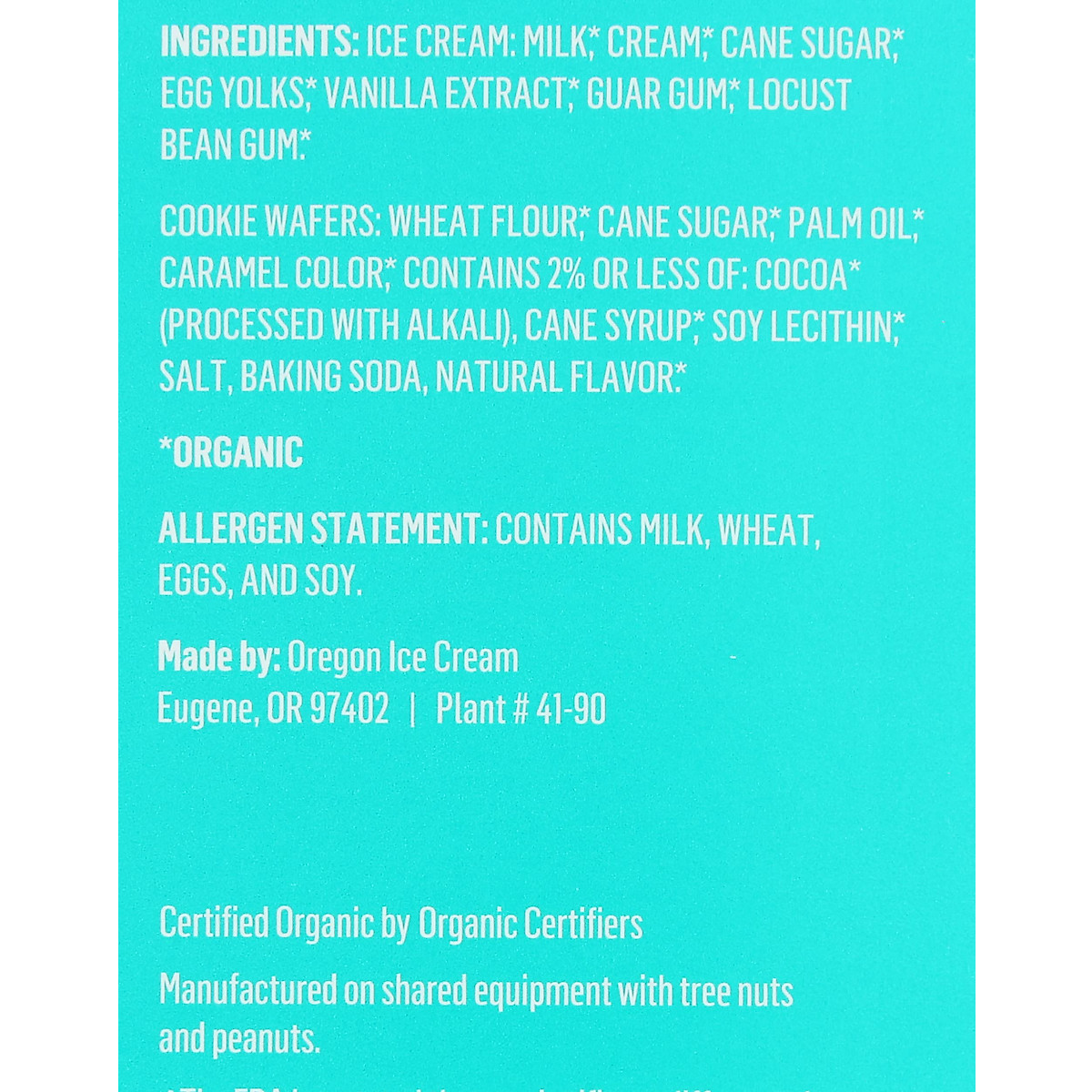 Aldens, Ice Cream Sandwich Vanilla Organic, 8 Count, 16 Fl Oz