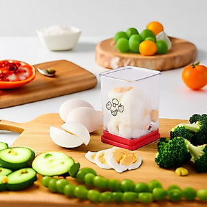 BFMXSN Fruit Slicer, Egg Slicing Cup, Multifunctional Stainless Steel Fruit and Vegetable Slicer Portable Egg Slicing Tool Suitable for Making Strawberry Banana Fruit and Vegetable Salad Platter