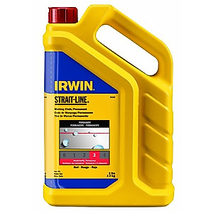 IRWIN STRAIT-LINE Marking Chalk, Standard, Red, 5 lbs (65102)