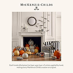 MACKENZIE-CHILDS Decorative Acorns, Resin Acorn Fall Decor for Kitchen and Home, Set of 3, Black-and-White Courtly