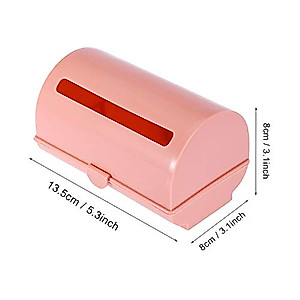 LIZEALUCKY Adhesive Wall Mounted Trash Bags Holder Storage Box Multi-Purpose Garbage Bag Rack for Home Bathroom Kitchen(Pink)