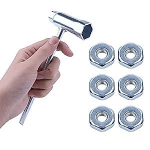Adefol 13 x 19 mm Chainsaw Wrench Scrench with 6 Bar Nuts for Stihl 017 018 019 020 021 023 024 025 026 028 034 Chainsaw Replacement Parts Repair Tools