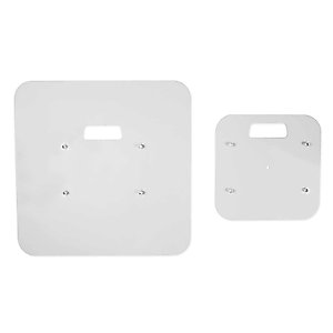Rockville Top+Bottom Totem Plates to Make RTP32B/RTP82B into White Stands