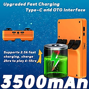 RGB20S Handheld Game Console 3.5 inch Retro Games Consoles Classic Emulator Hand-held Gaming Console Hand Held Video Games System Yellow