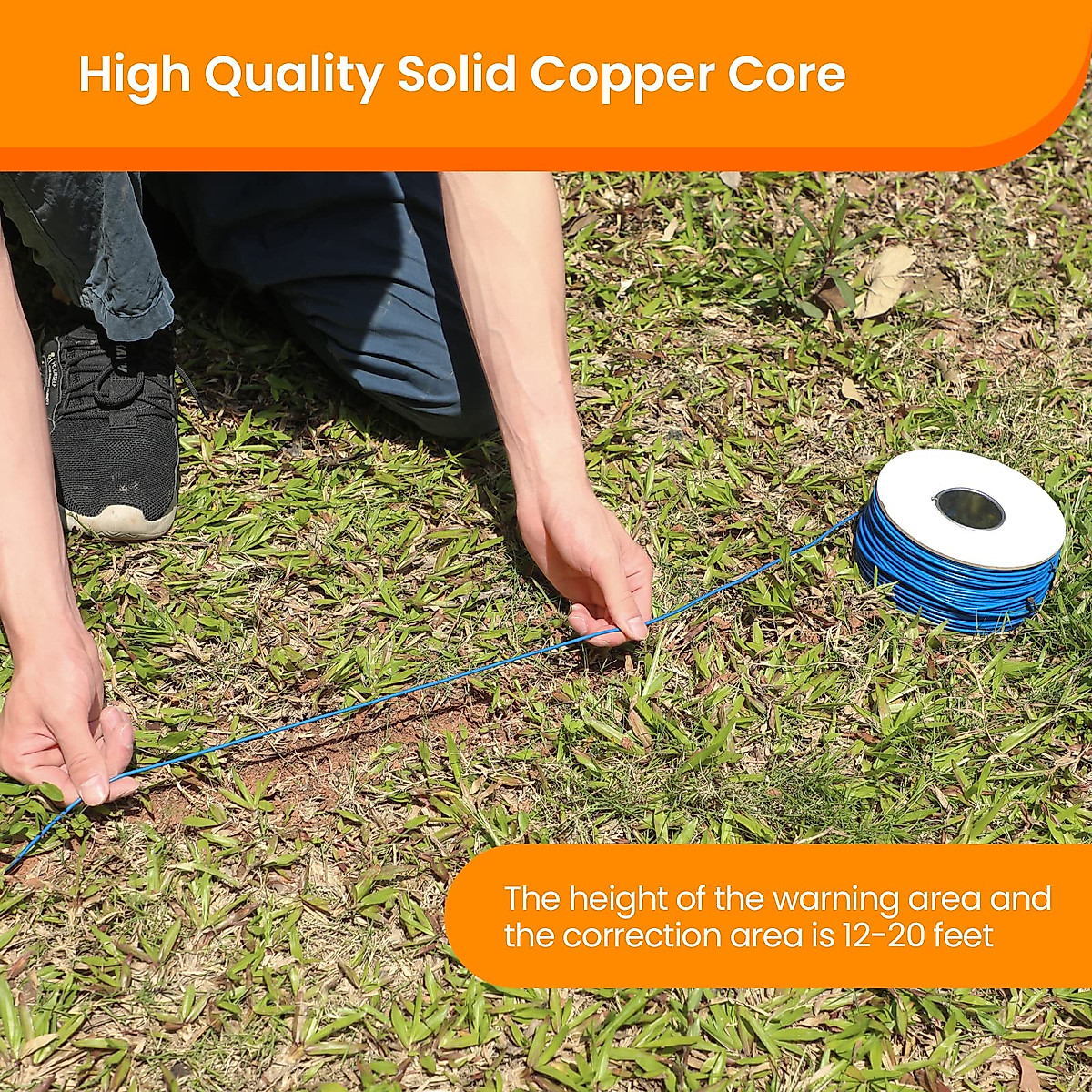 MASBRILL Electric Fence for Dogs, 2023 Upgraded Underground Above Ground Electric Dog Fence Pet Containment System with Waterproof Rechargeable Training Collar, Tone/Shock Correction (Black)