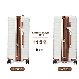 FIGESTIN Luggage Sets 2 Piece,100% PC Suitcase with Wheels Carry On Luggage 22x14x9 Airline Approved Hardshell Lightweight Expandable Suitcase Sets