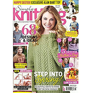 SIMPLY KNITTING, MARCH, 2016 ISSUE 143 (THE UK'S NO.1 KNITTING MAGAZINE)