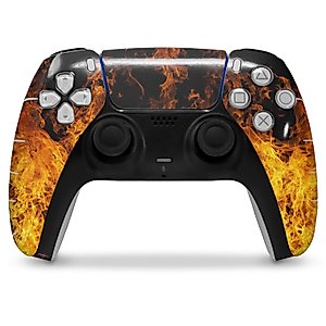 WraptorSkinz Skin Wrap compatible with Sony PS5 DualSense Controller Open Fire (CONTROLLER NOT INCLUDED)