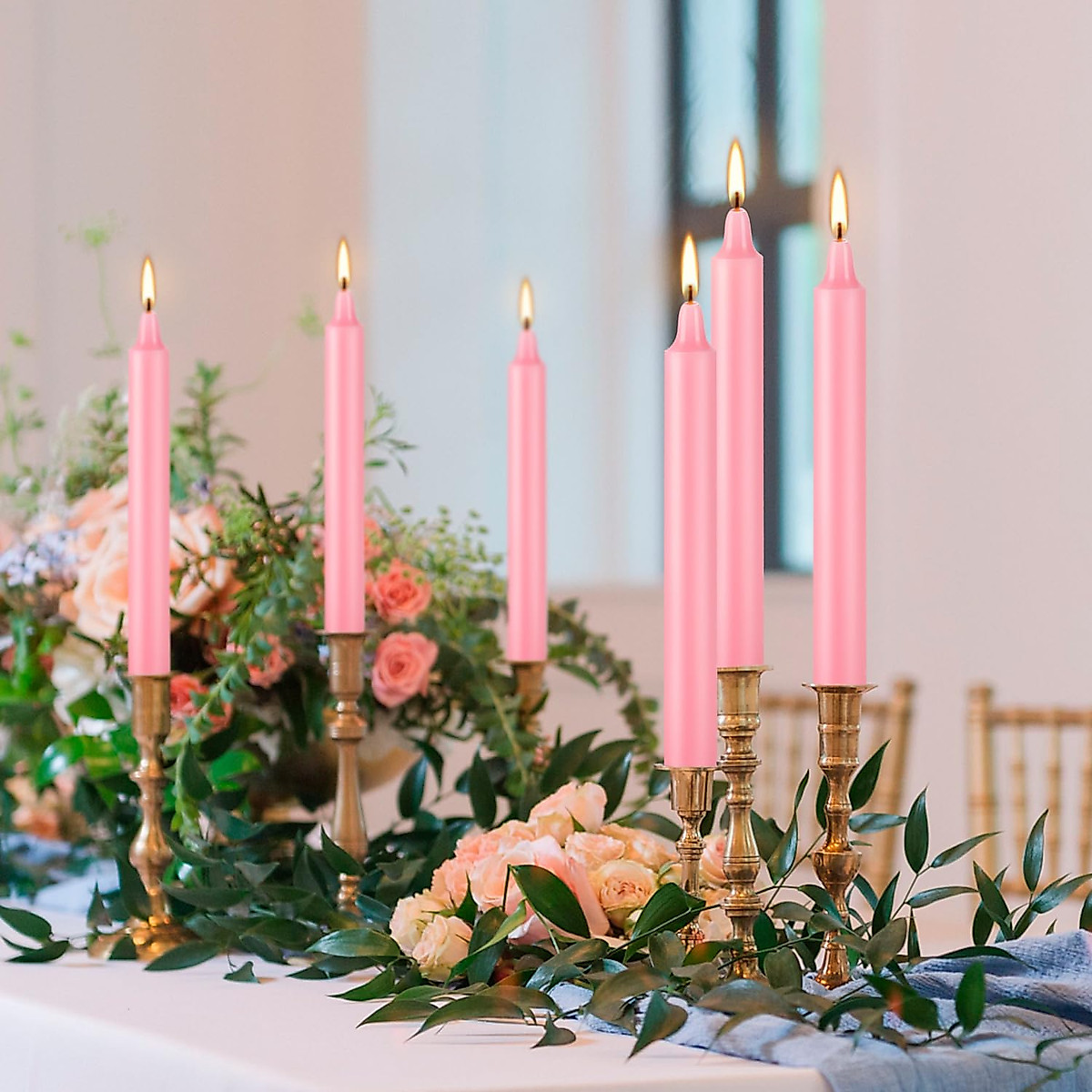 20 Pcs Pink Taper Spell/Chime Taper Candle,4 Inch Dinner Candle Sticks for Birthdays, Parties, Wicca Wiccan Supplies and Christmas