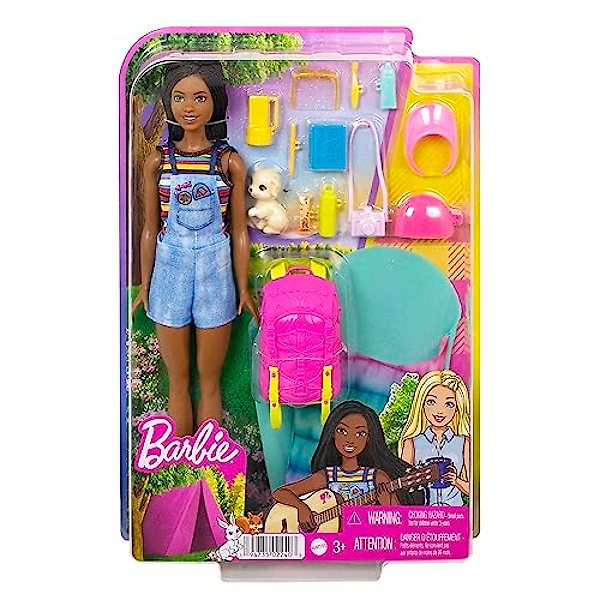 Barbie It Takes Two Doll & Accessories, Brooklyn Camping Playset with Doll, Pet Puppy & 10+ Accessories Including Sleeping Bag