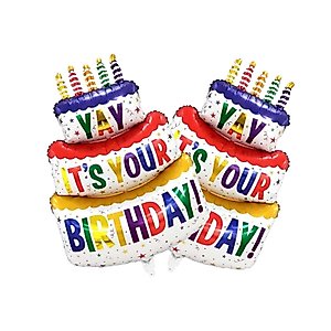 2pcs Happy Birthday Balloon Big 41" Foil Inflated Mylar Balloons for Birthday Party Supplies Baby Shower Decorations