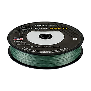 Spiderwire SDR4B65G-125 DURA-4 Braided Fishing Line, 125 yd, 65 lb, Moss Green, 125 yd/ 65 lb