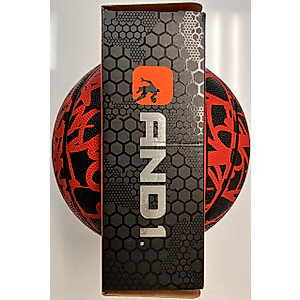 AND1 Fantom Graffiti Rubber Basketball: Official Regulation Size 7 (29.5 inches) Rubber Basketball - Deep Channel Construction Streetball, Made for Indoor Outdoor Basketball Games