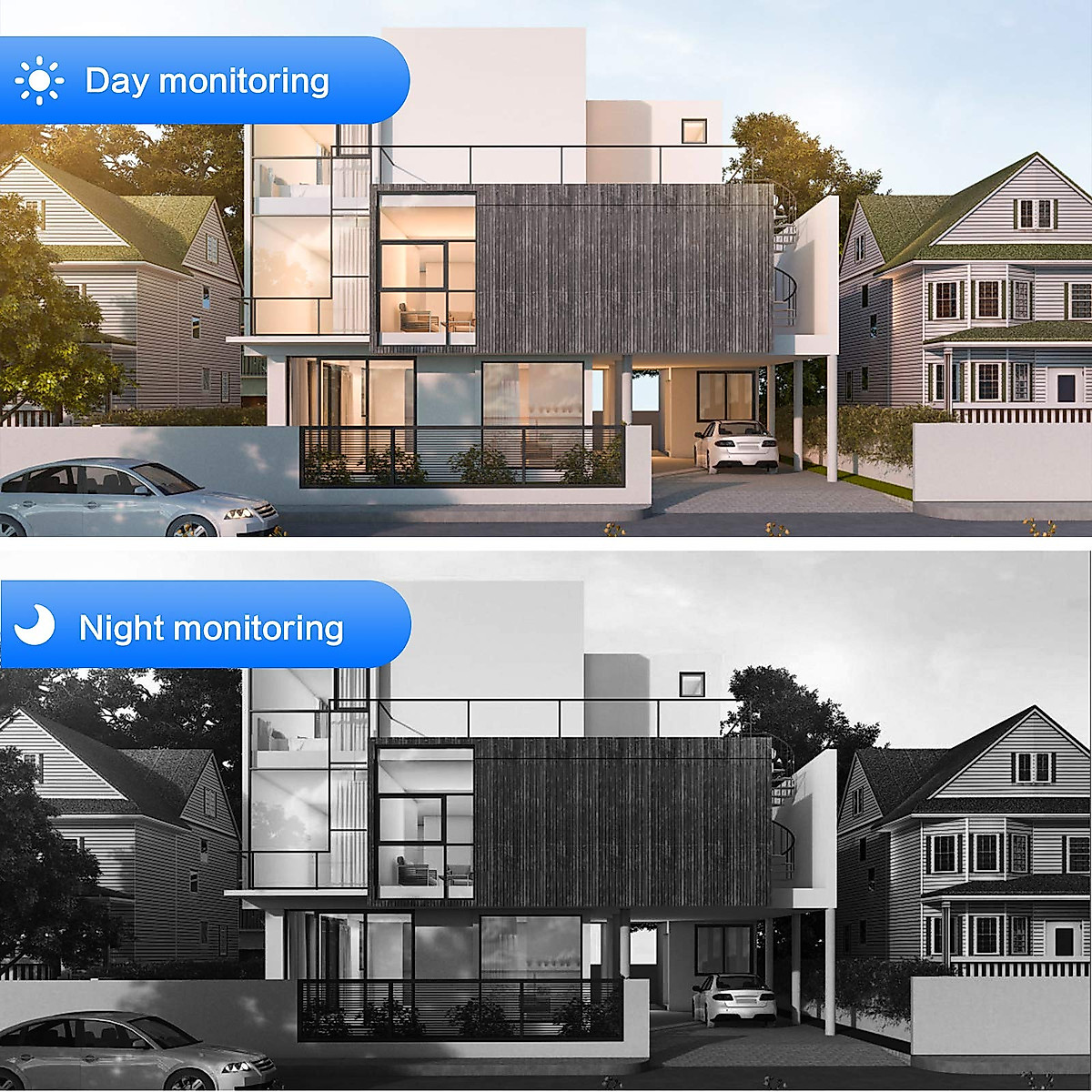 Hiseeu 2K Security Camera Outdoor, Dome Surveillance IP Camera wit Two-Way Audio IP66 Waterproof, Motion Detection,Night Vision,Not PTZ Camera Compatible Wireless Camera System