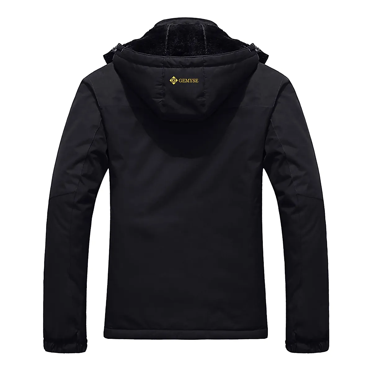 GEMYSE Women's Mountain Waterproof Ski Snow Jacket Rain Winter Jacket Coat Hooded Windproof Parka(Black,Large)