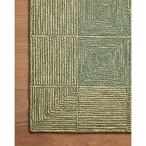 Loloi Chris Loves Julia x Francis Collection FRA-02 Green/Natural, Contemporary 9'-3" x 13' Area Rug
