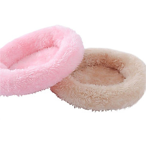 Guinea Pig Bed 1PC Hamster Rat Mat Winter Warm Soft Cotton Velvet Guinea Pig Nest Small Animal Cage Mini Hamster House Pet Supplies(L,Pink)