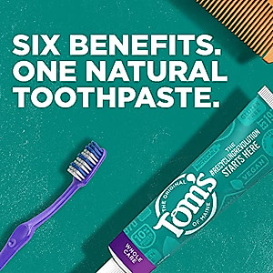 Tom's of Maine Whole Care Natural Toothpaste with Fluoride, Spearmint, 4 oz. 3-Pack