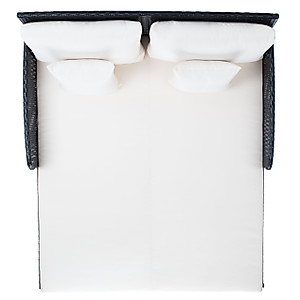 Safavieh PAT7500A Outdoor Collection Cadeo Black and White Cushion Daybed