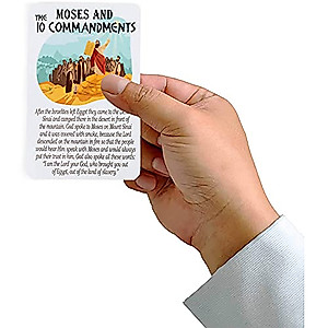 Moses 10 Commandments White 3.5 x 2.5 Cardstock Keepsake Bookmarks Pack of 12