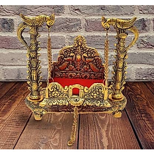 Laddu Gopal Jhula Krishna Jhula Bal Gopal Sihasan Ladoo Gopal Swing Lord Jhula in Gold