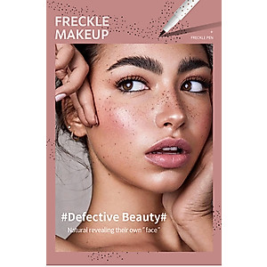 MAEPEOR Freckle Pen Natural Faux Freckles Makeup Pen Waterproof Longlasting Soft Dot Sopt Pen Create Natural Sunkissed Skin for Beginners or Professional (Light Brown)