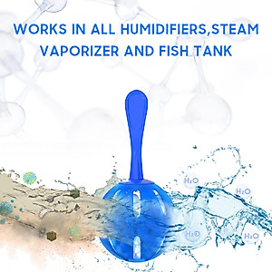 Leemone Humidifier Cleaner 12 Pack, Demineralization Cleaning Ball, Works in All humidifiers and Fish Tanks, Purifies Water, Prevents Hard Water Build-Up, Eliminates White Dust and Odor