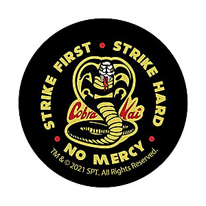 Cobra Kai Strike First Cobra Logo PopSockets Swappable PopGrip