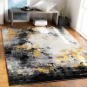 Livabliss Cantrell Modern Abstract Area Rug,7'10" x 10'(8' x 10'),Black