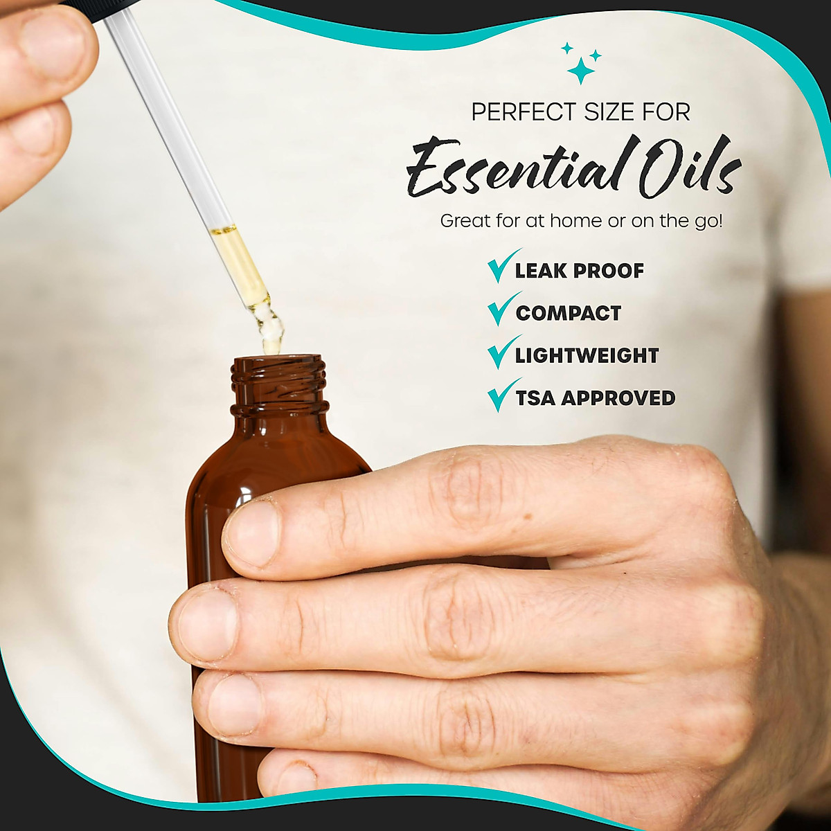 Nevlers 24PK 2 Oz Amber Glass Dropper Bottle |Leakproof Bottle with Dropper Set| Amber Glass Dropper Bottles Useable as Oil Dropper Tincture Bottles, Medicine Droppers, Travel Dropper Bottle & More