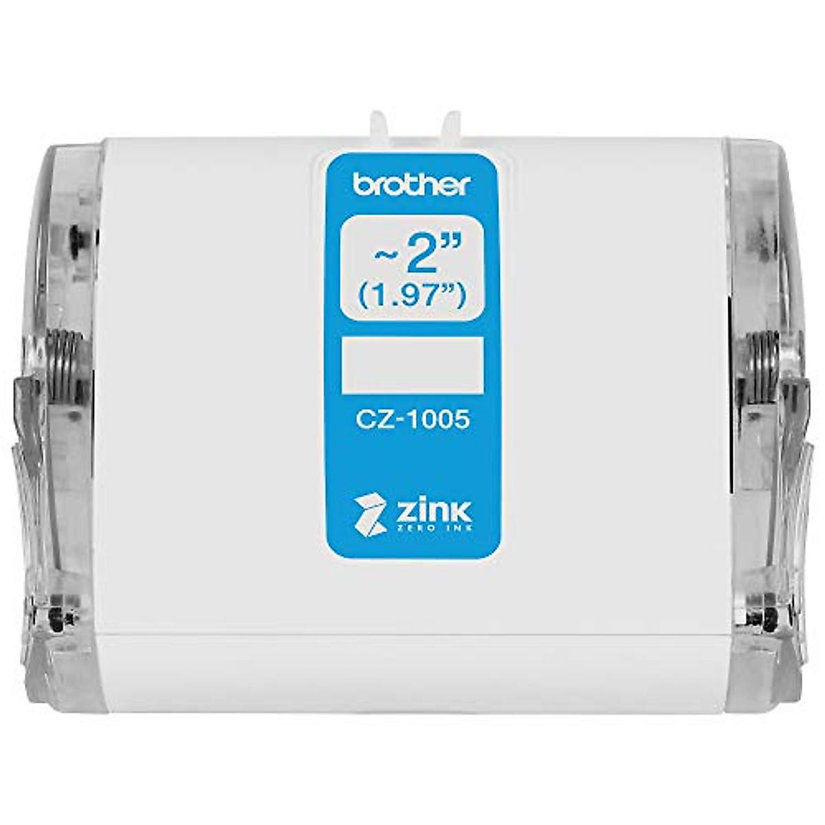 Brother Genuine CZ-1005 continuous length ~ 2 (1.97”) 50 mm wide x 16.4 ft. (5 m) long label roll featuring ZINK Zero Ink technology