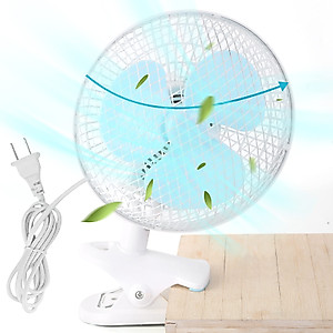 8-Inch Clip on Fan, 2 Speed Convertible Desk Fan with Strong Clamp, Tilting and Shaking Fan with Strong Airflow, Quite, Powerful Clip Fan on Bed and Desk for Home Office Dorm, with 3.94FT Cable Cord