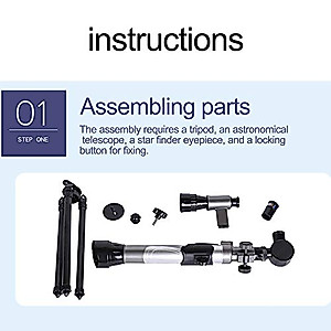 GREFER Refractor Telescopes for Astronomy Beginners Adults& Kids,High Definition Night Stargazing Vision Telescope White